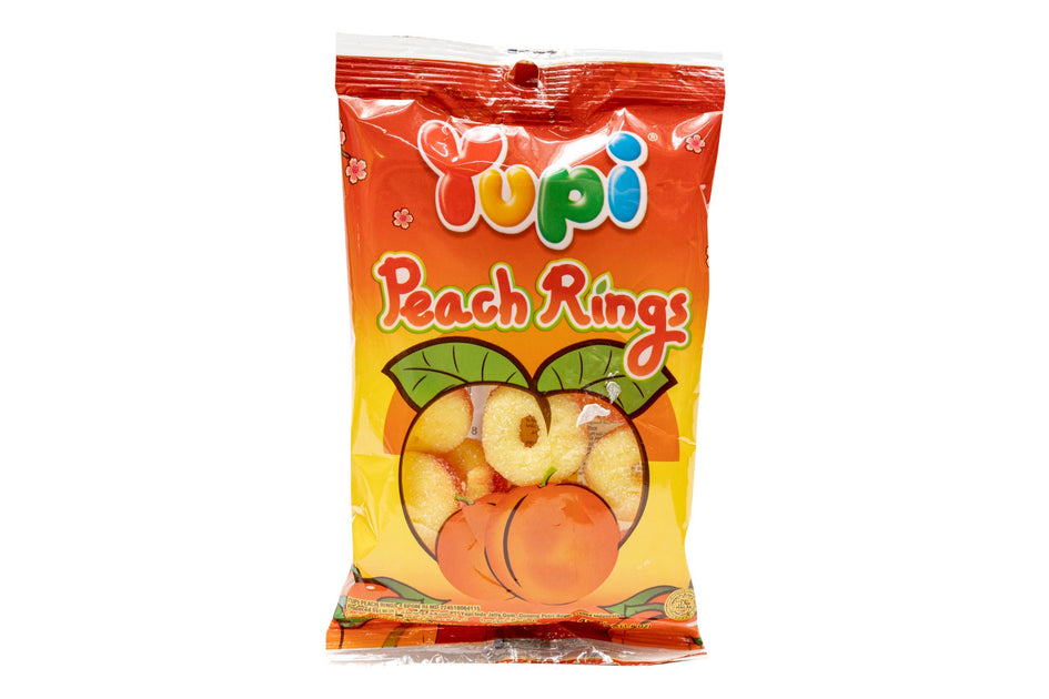 YUPI PEACH RINGS 45G – Snack More SG