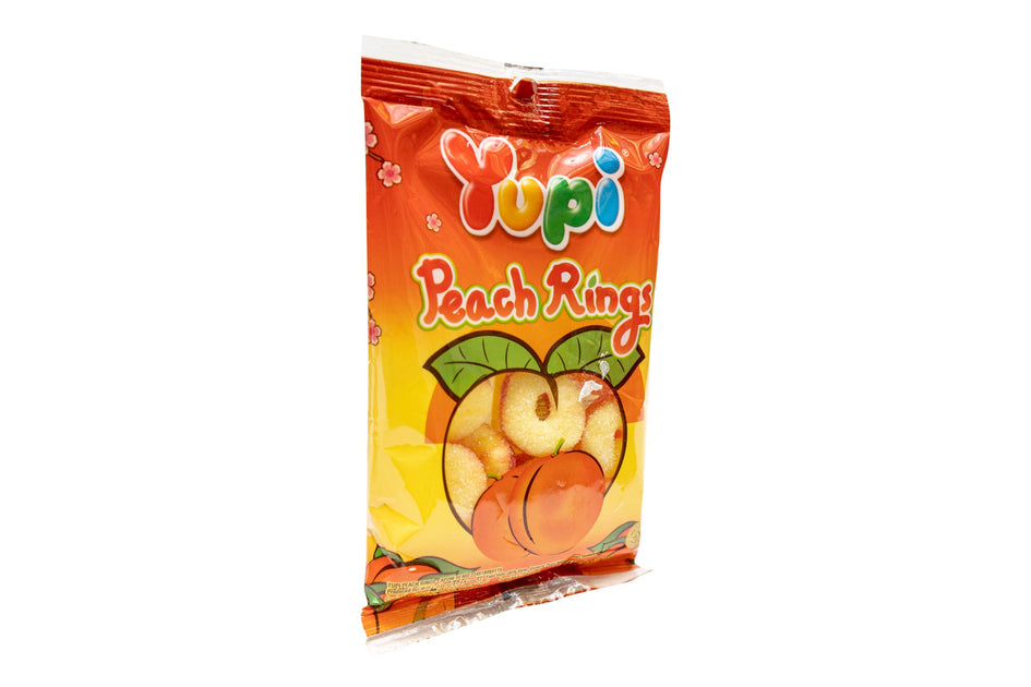 YUPI PEACH RINGS 45G – Snack More SG
